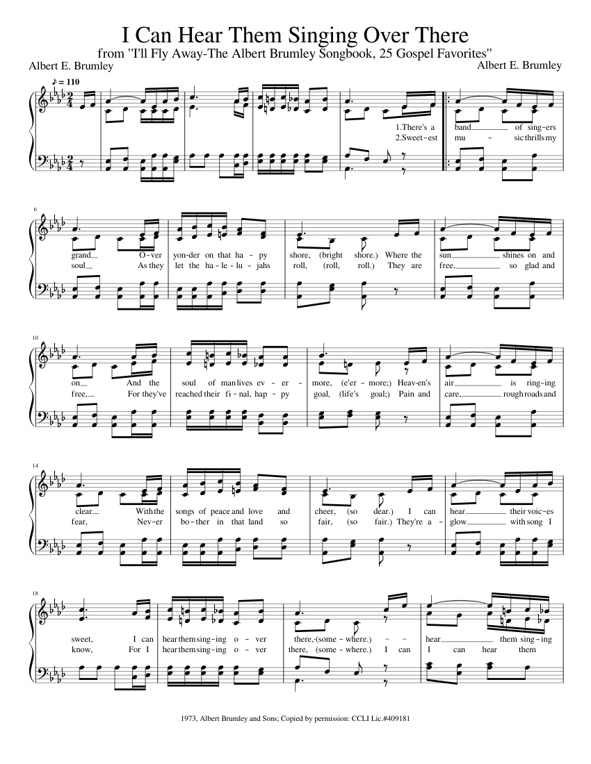 I Can Hear Them Singing Over There Sheet music for Piano (Solo ...