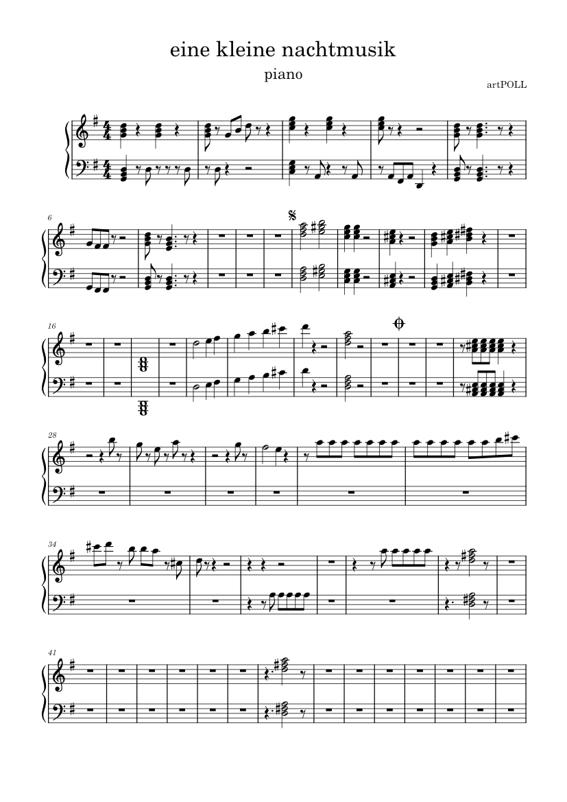 Eine Kleine Nachtmusik – Wolfgang Amadeus Mozart eine kleine nachtmusik ...