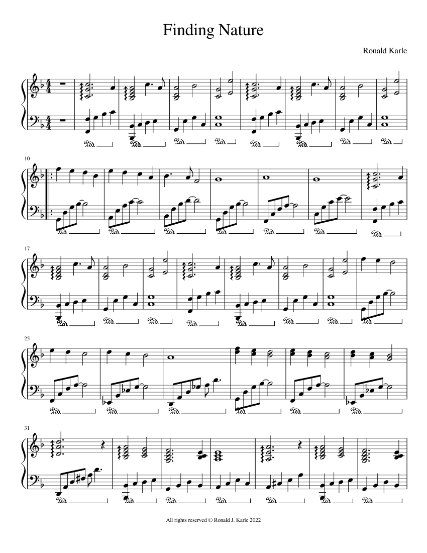 Finding Nature Sheet music for Piano (Solo) Easy | Musescore.com
