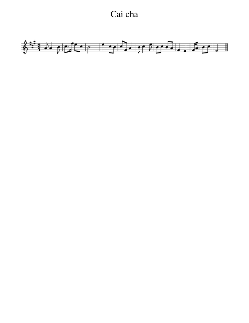 Cai cha Sheet music for Piano (Solo) | Musescore.com
