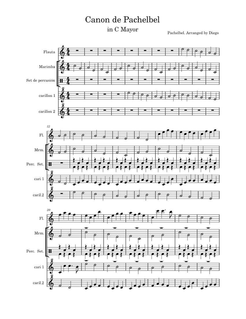 Canon de Pachelbel 2 - piano tutorial