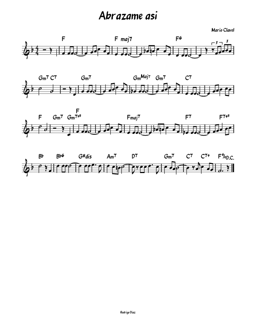 Abrazame asi Sheet music for Piano (Solo) Easy | Musescore.com