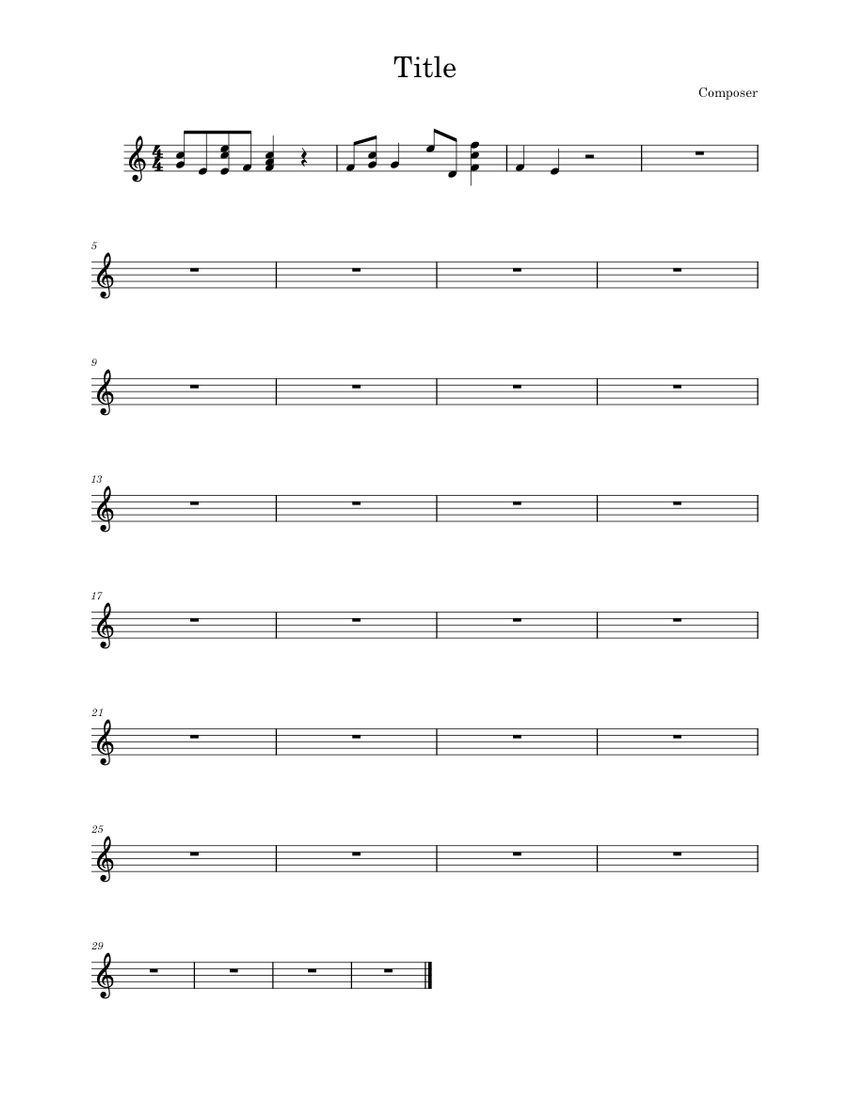 Ringing Sheet music for Piano (Solo) Easy | Musescore.com