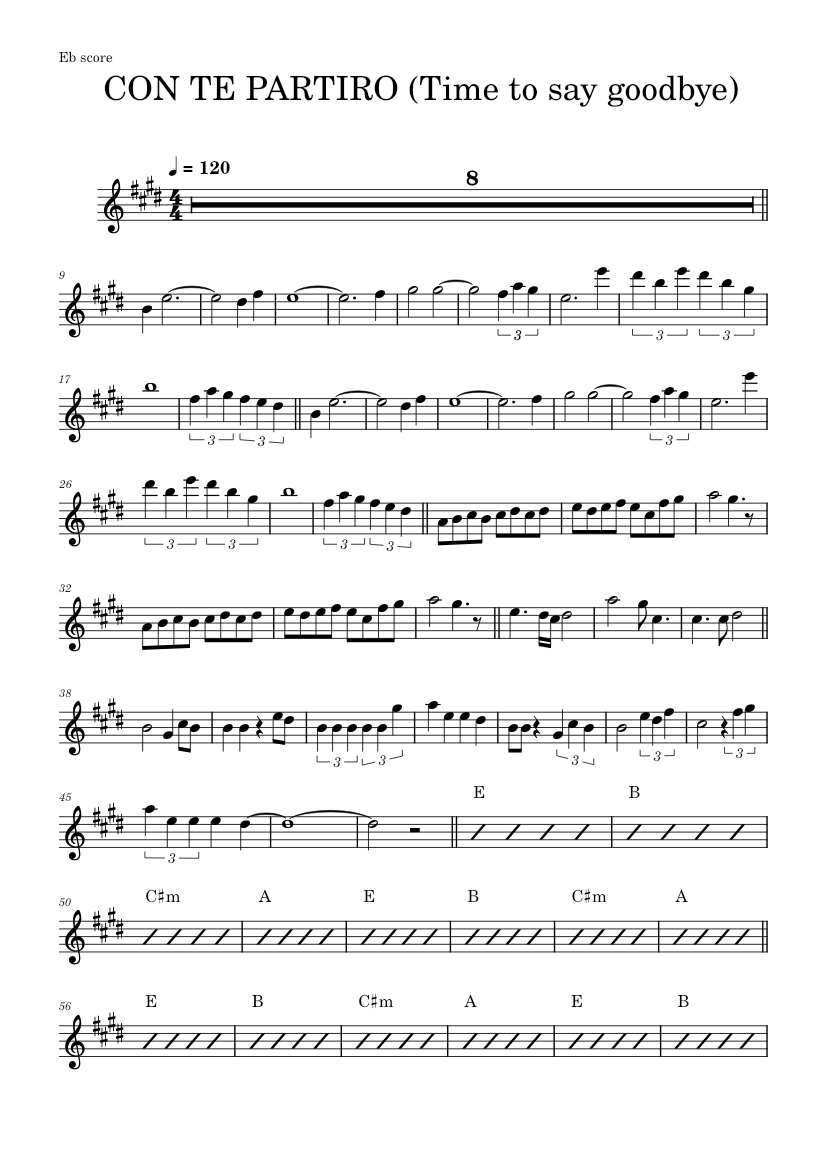 Con te partirô (Time to say goodbye )(RMX) – Andrea Bocelli Sheet music ...