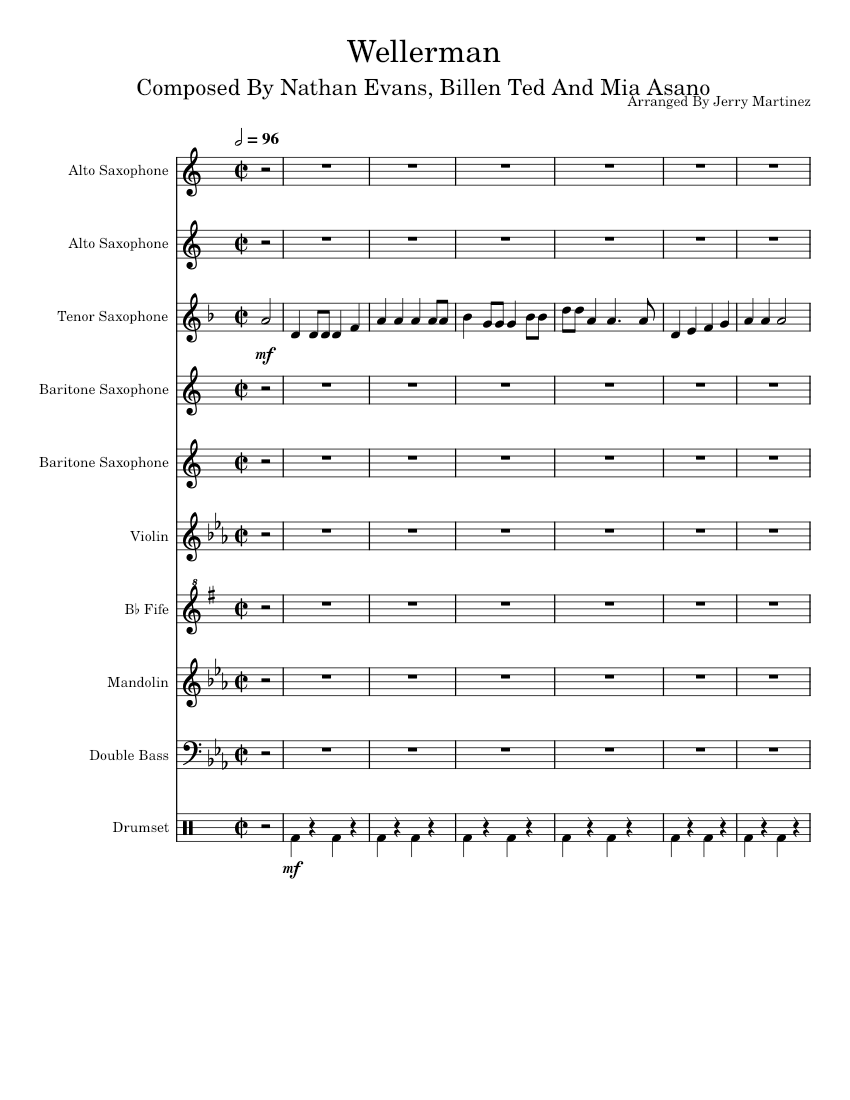 Wellerman – The Longest Johns Sheet music for Saxophone alto, Saxophone ...