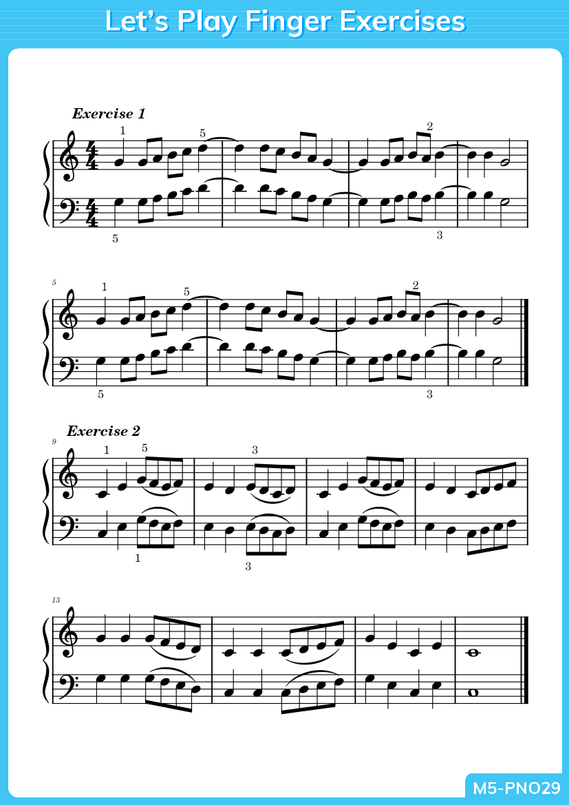 Five-finger Exercises, Op. 16 – Aloys Schmitt Let's Read - Finger ...