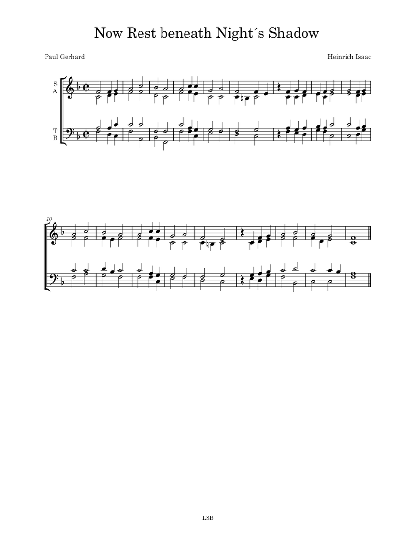 Now Rest beneath Night's Shadow – Paul Gerhardt Now Rest beneath Night ...