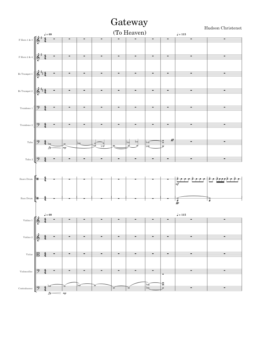 Gateway Sheet music for Trombone, Tuba, French horn, Strings group ...