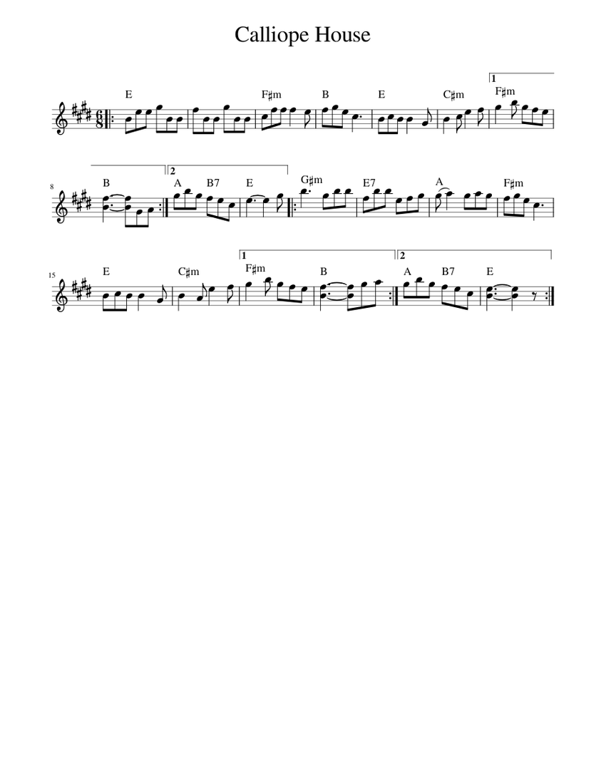 Calliope House Sheet music for Piano (Solo) Easy | Musescore.com