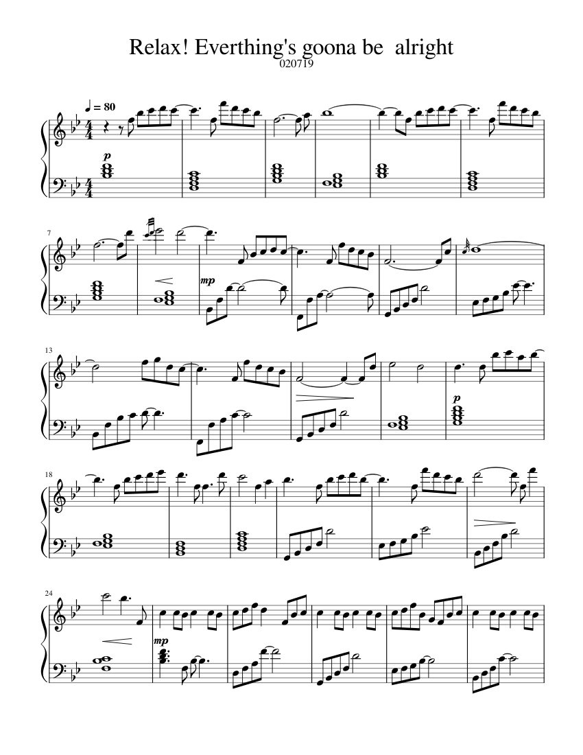 Relaxing Music Sheet music for Piano (Solo) Easy | Musescore.com
