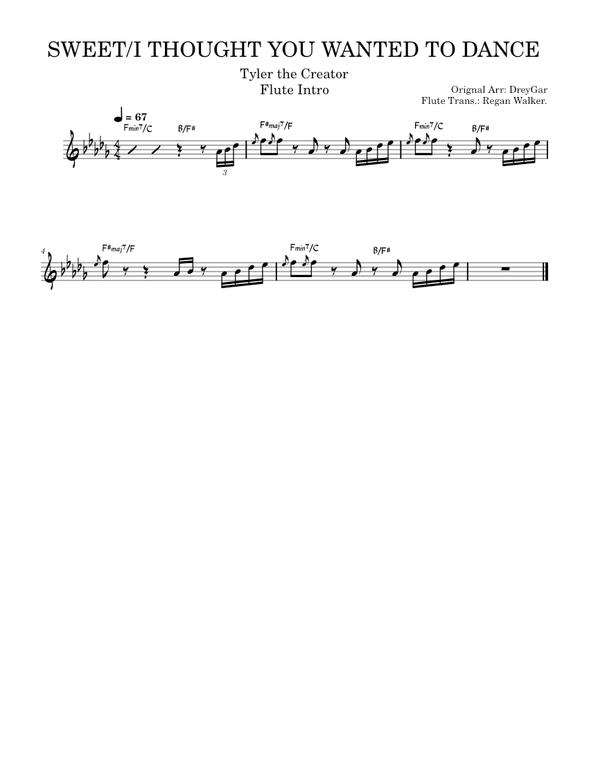 SWEET / I THOUGHT YOU WANTED TO DANCE – Tyler, The Creator Flute intro ...