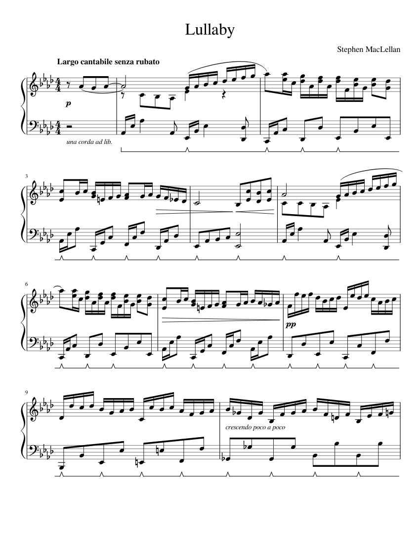 Lullaby Sheet music for Piano (Solo) | Musescore.com