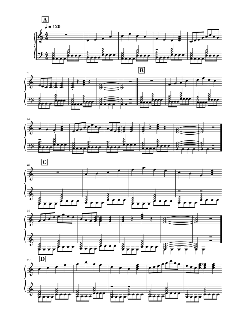 Calm Sheet music for Piano (Piano Four Hand) | Musescore.com