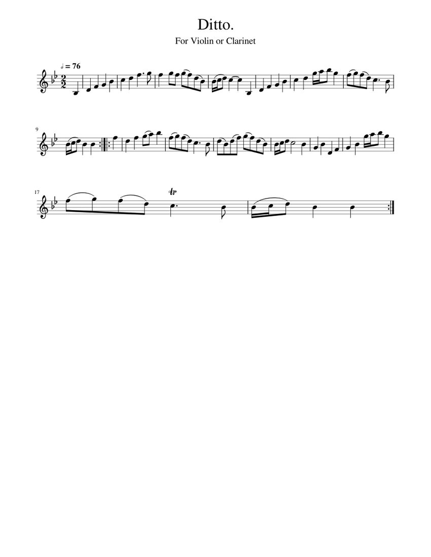 Ditto. Sheet music for Piano (Solo) Easy | Musescore.com