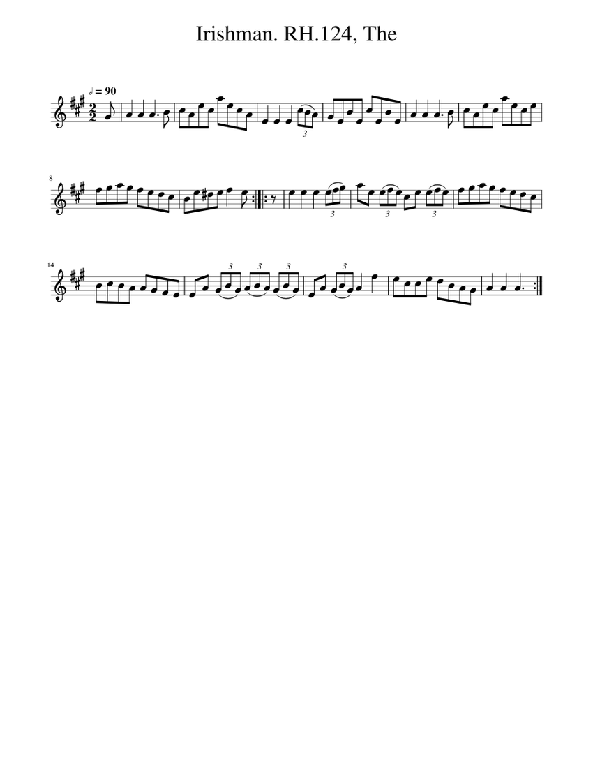 The Irishman. RH.124 Sheet music for Piano (Solo) Easy | Musescore.com