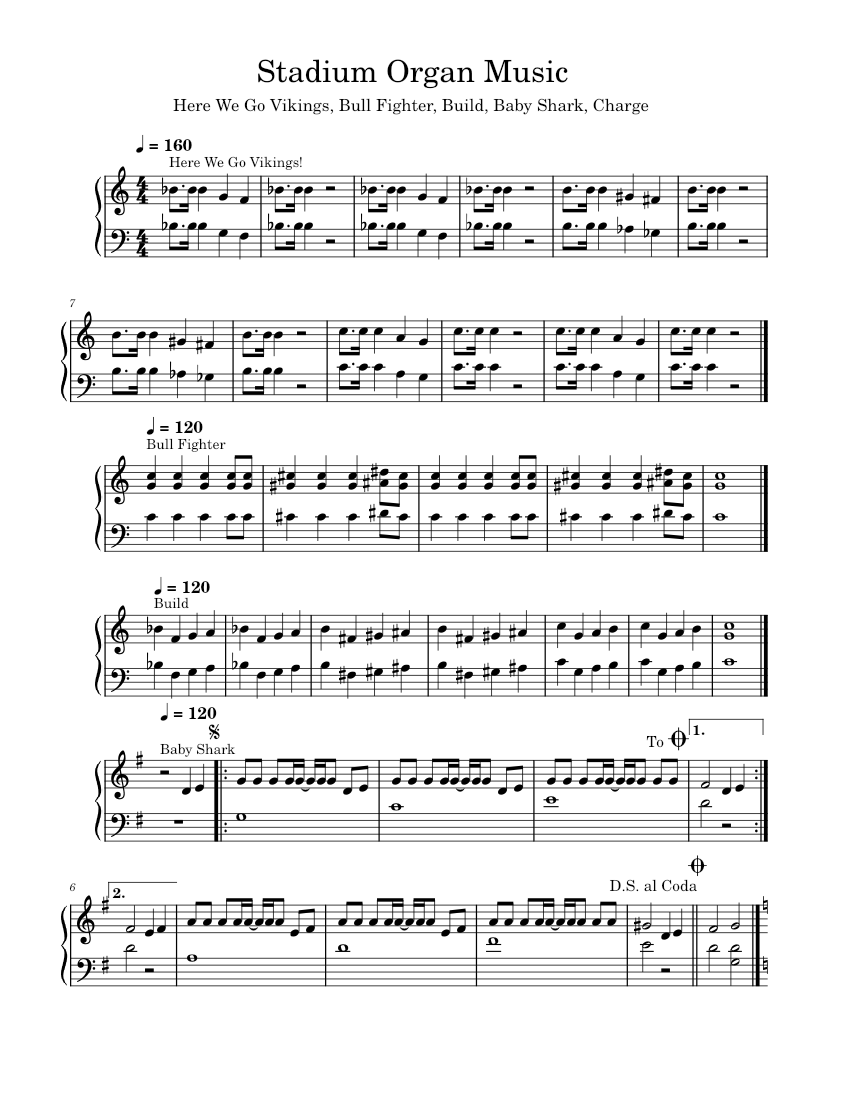 Stadium Organ Music Sheet music for Organ (Solo) | Musescore.com