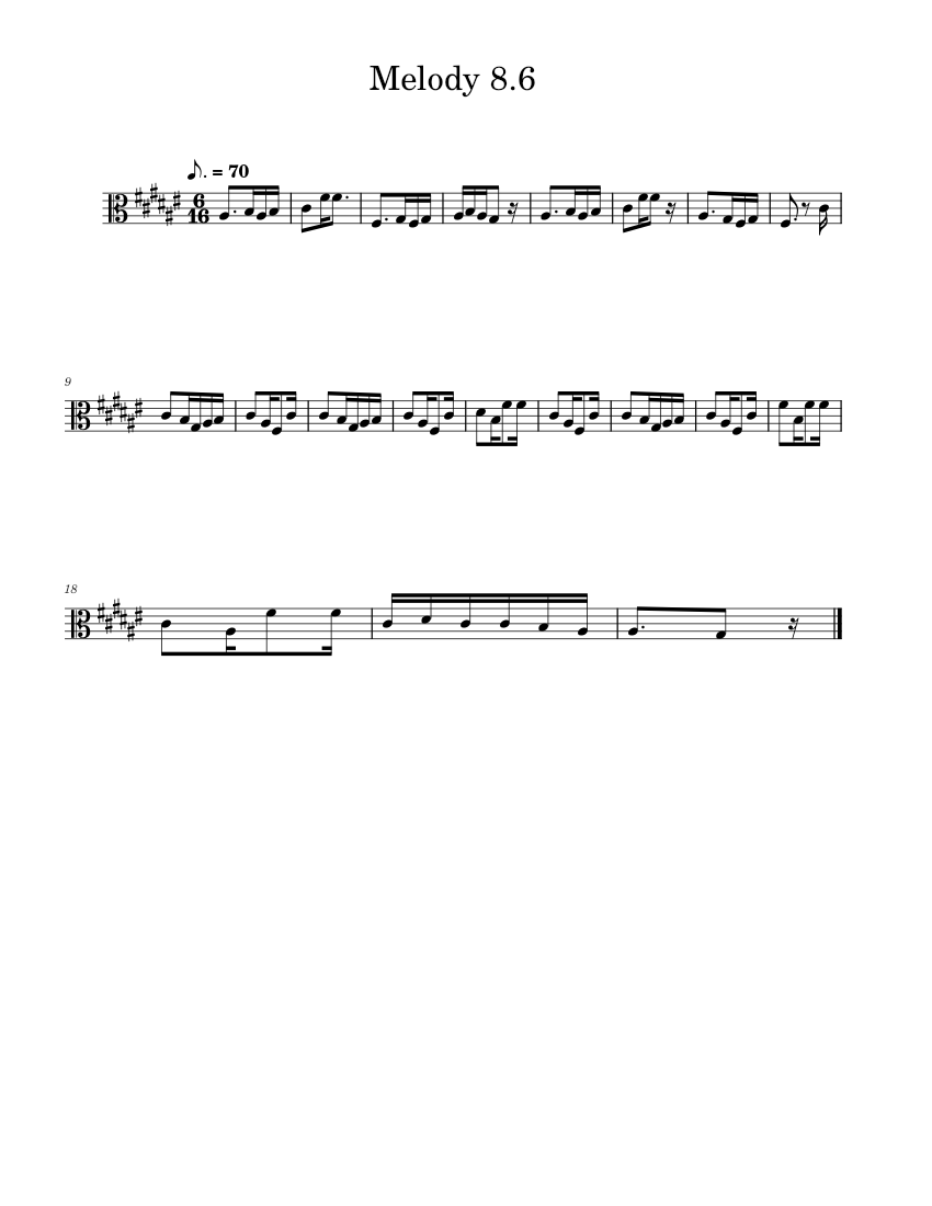 Melody 8.6 Sheet music for Piano (Solo) Easy | Musescore.com