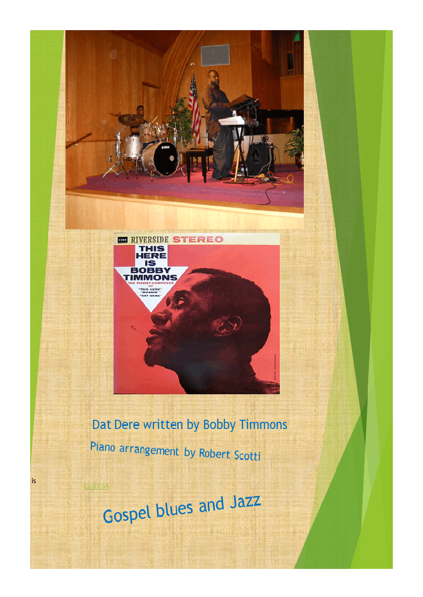 Dat Dere-Bobby Timmons Sheet Music for Piano (Solo) | MuseScore.com