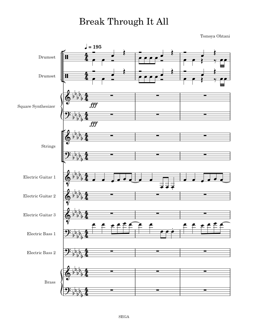 Break Through it All – Tomoya Ohtani Sheet music for Guitar, Bass ...