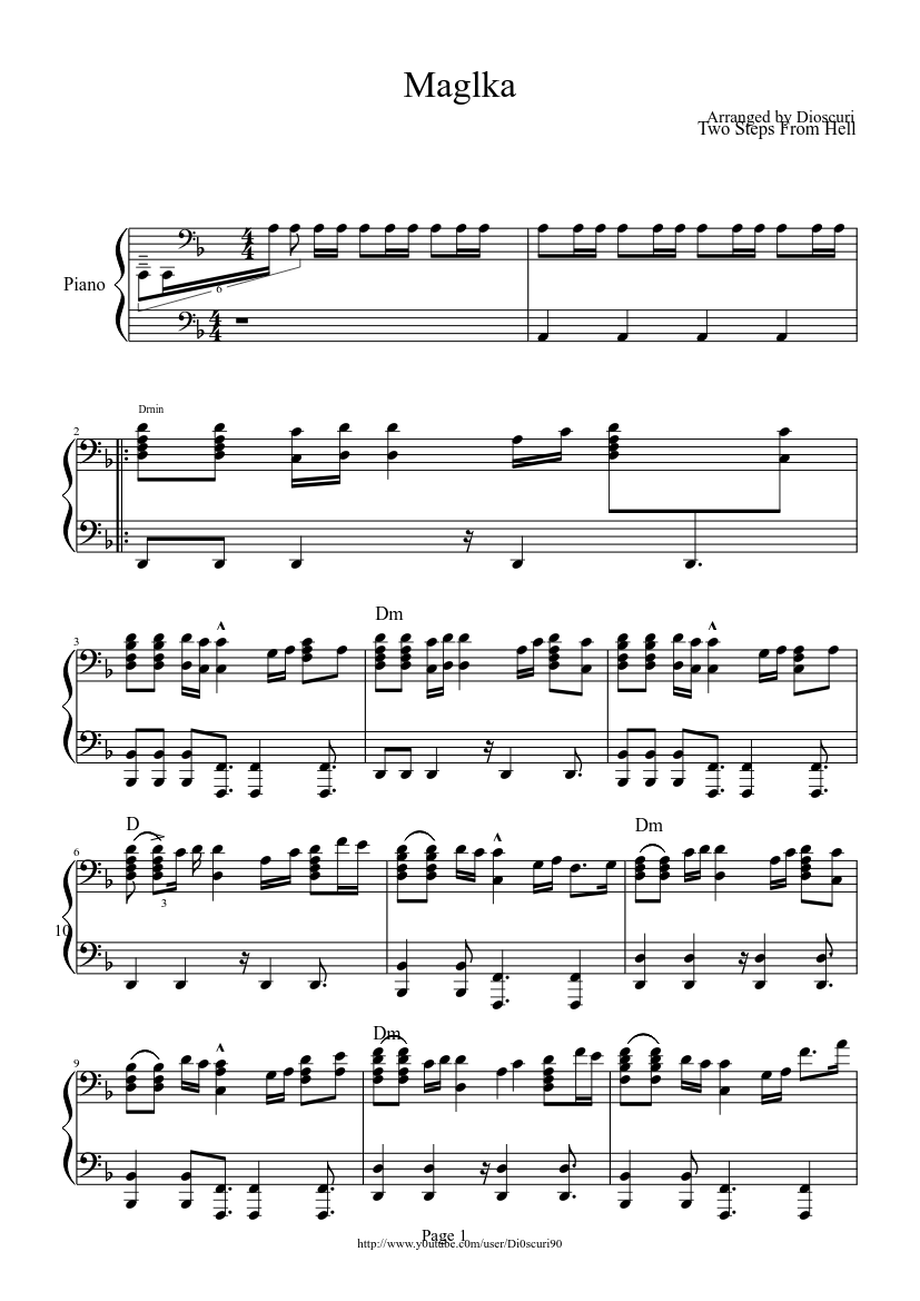 TSHF Magika Sheet Music for Piano (Solo) | MuseScore.com