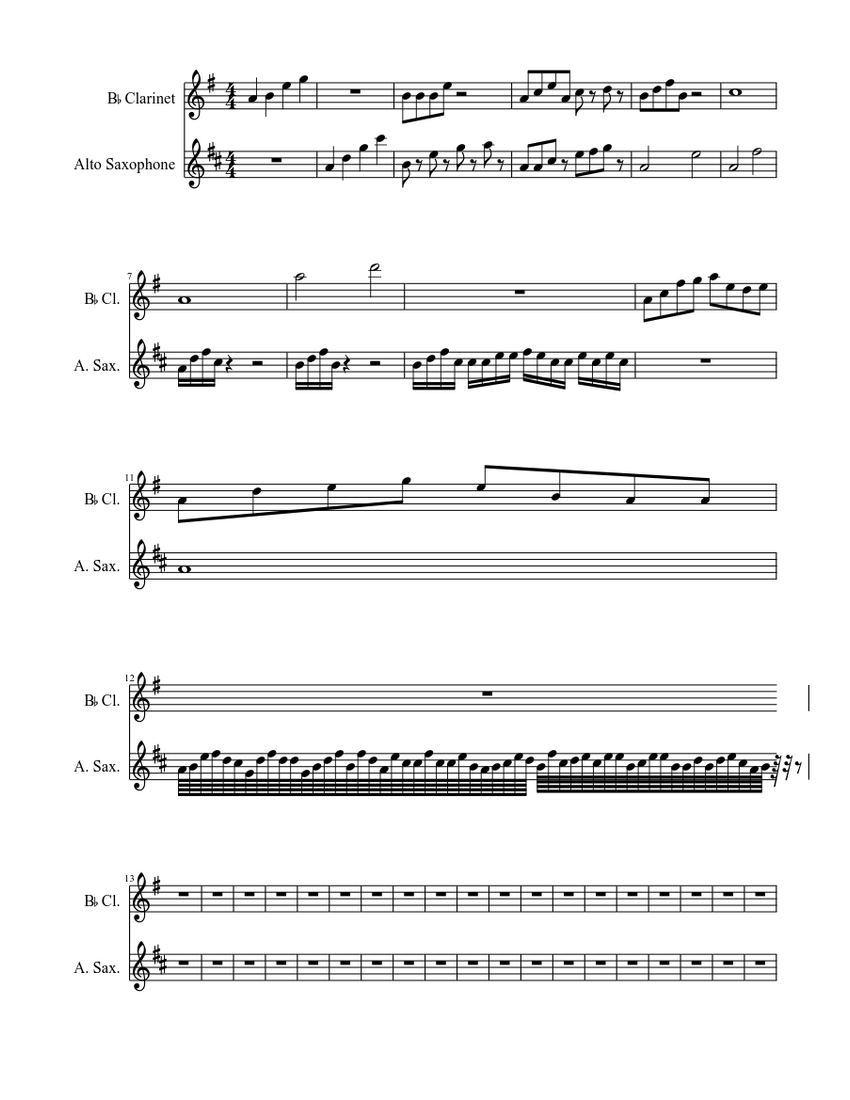 Second Trial Duo incomplete Sheet music for Clarinet (Solo) | Download ...