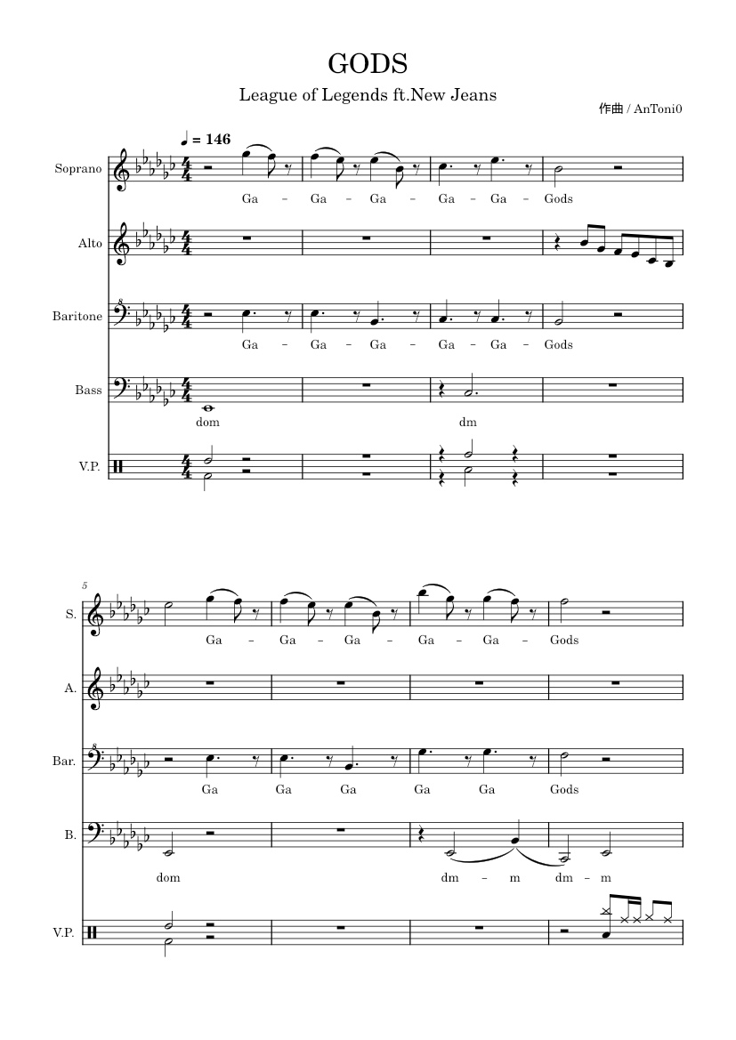 Gods – NewJeans 〈GODS〉League of Legends ft. NewJeans（뉴진스） Sheet Music ...