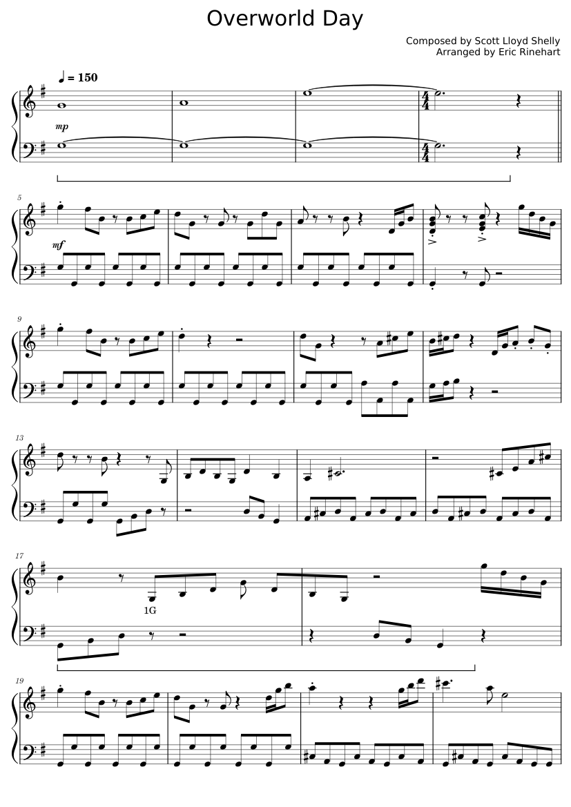 Terraria theme – Misc Computer Games Terraria Overworld Day Theme Sheet ...