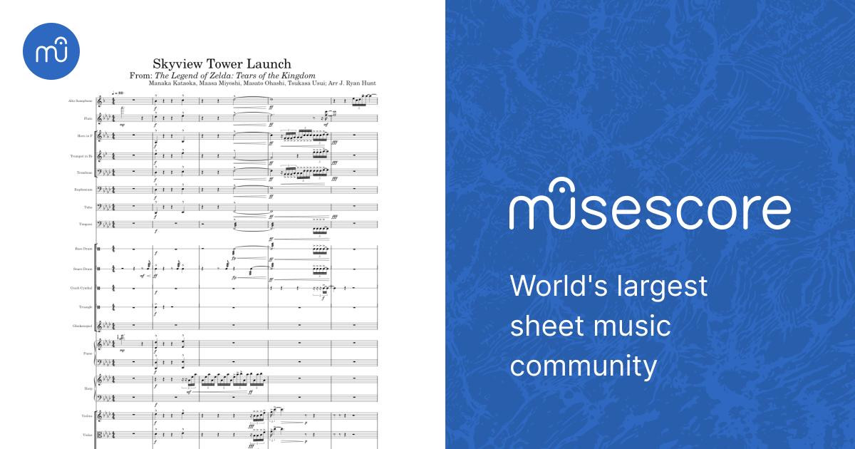 Zelda TOTK: Skyview Tower Launch Theme (Saxophone Solo) Sheet music for ...