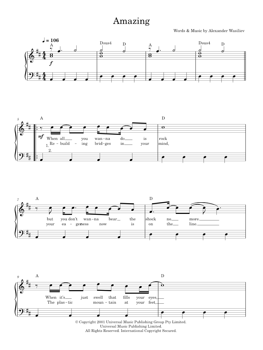 amazing Sheet music for Piano: Music Notes