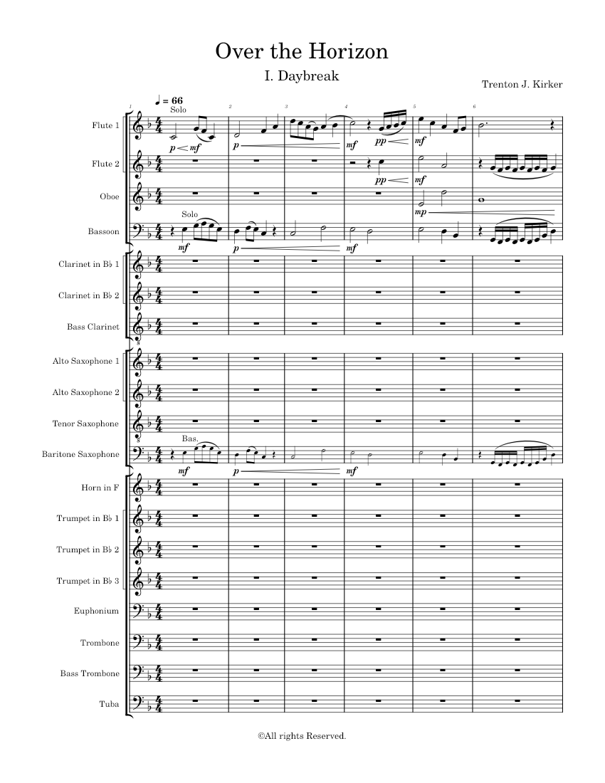 Over the Horizon V2 Sheet music for Trombone, Tuba, Flute, Oboe & more ...