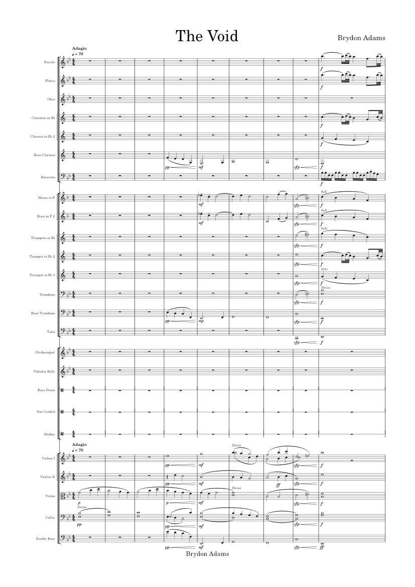 The Void - Brydon Adams Sheet music for Trombone, Tuba, Flute, Oboe ...