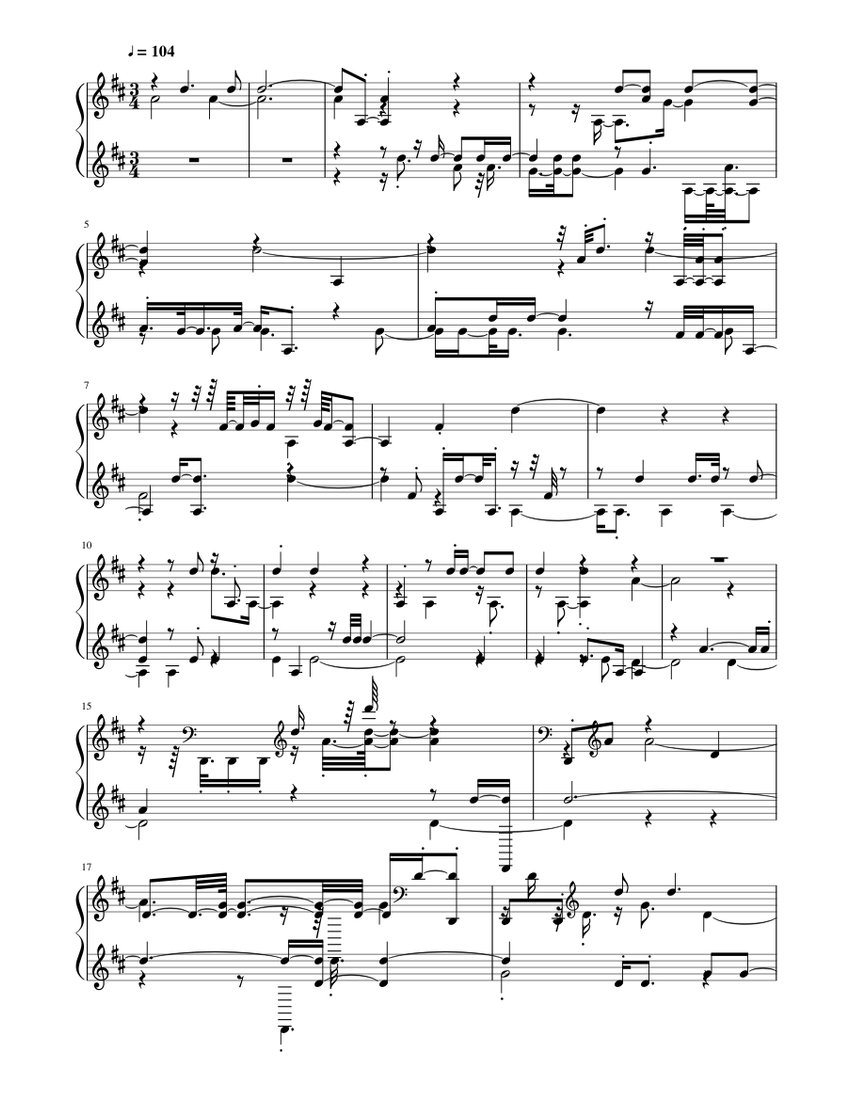 Manatees - Kevin Macleod Sheet music for Piano (Solo) | Musescore.com