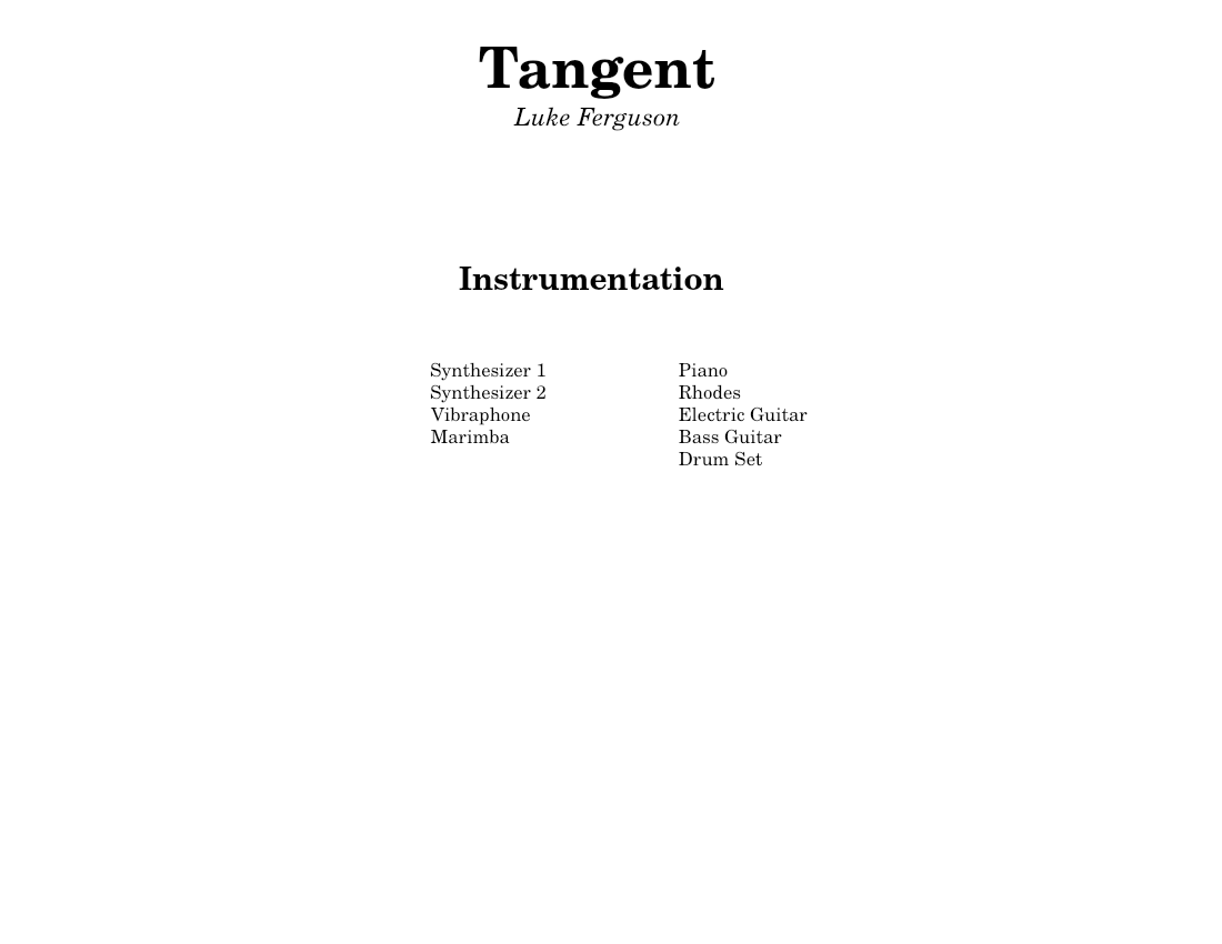 Tangent (Original Composition) Sheet music for Piano, Vibraphone ...