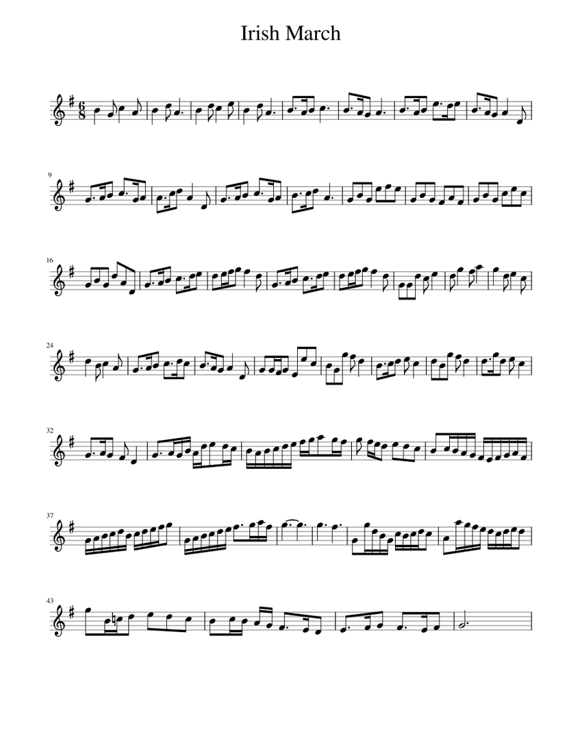 Irish March Sheet music for Piano (Solo) Easy | Musescore.com