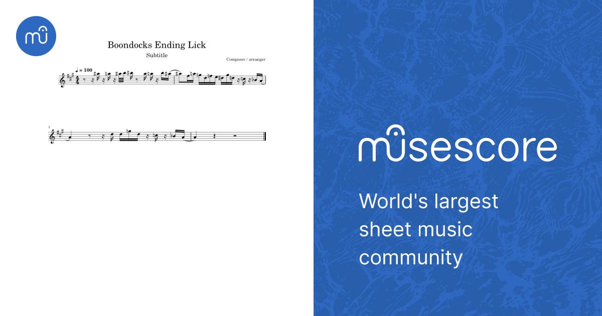 Boondocks theme outro – Asheru Boondocks Ending Lick Sheet music for ...