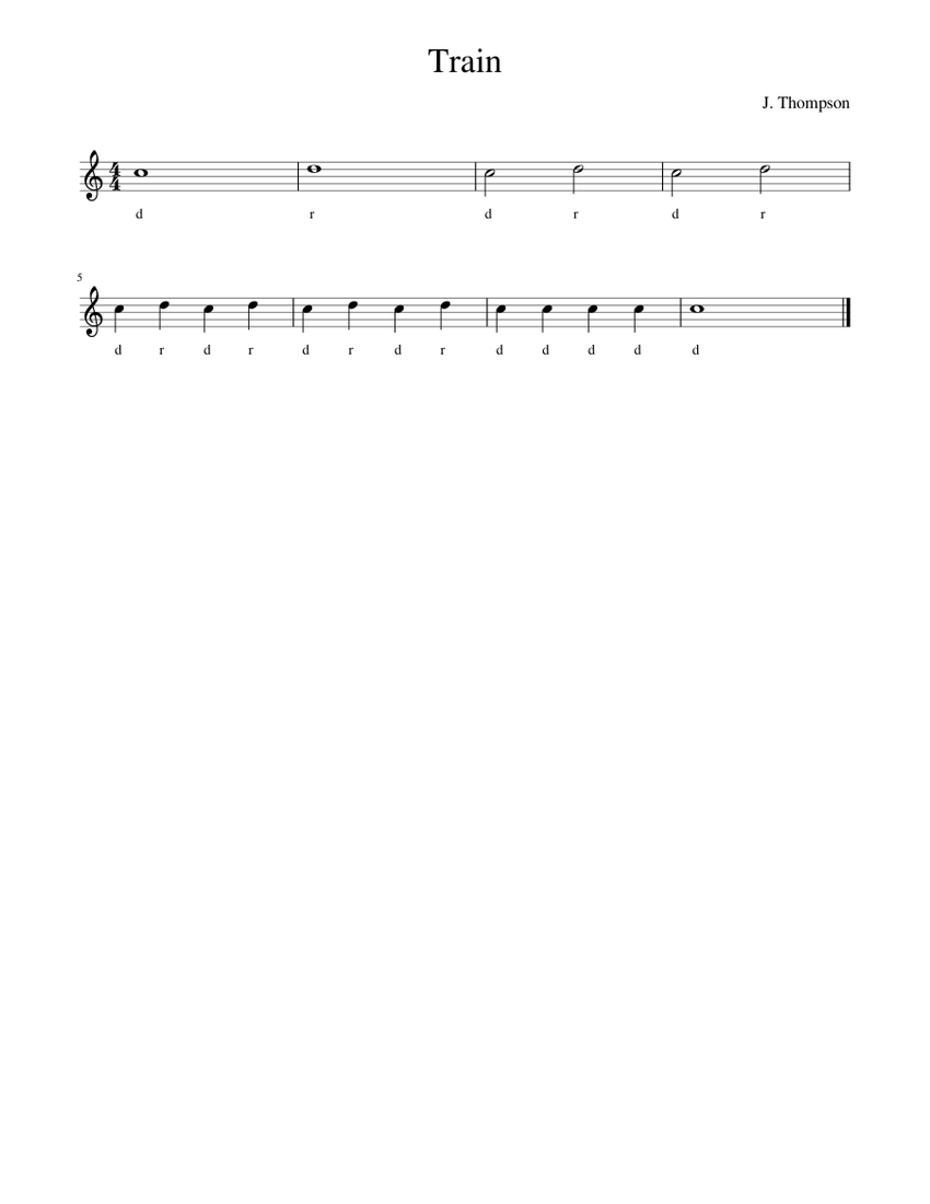 Train - Solfa Sheet music for Harmonica (Solo) | Musescore.com