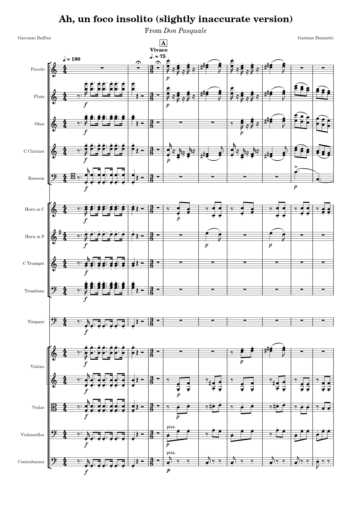 Don Pasquale – Gaetano Donizetti : Un foco insolito Sheet music for ...
