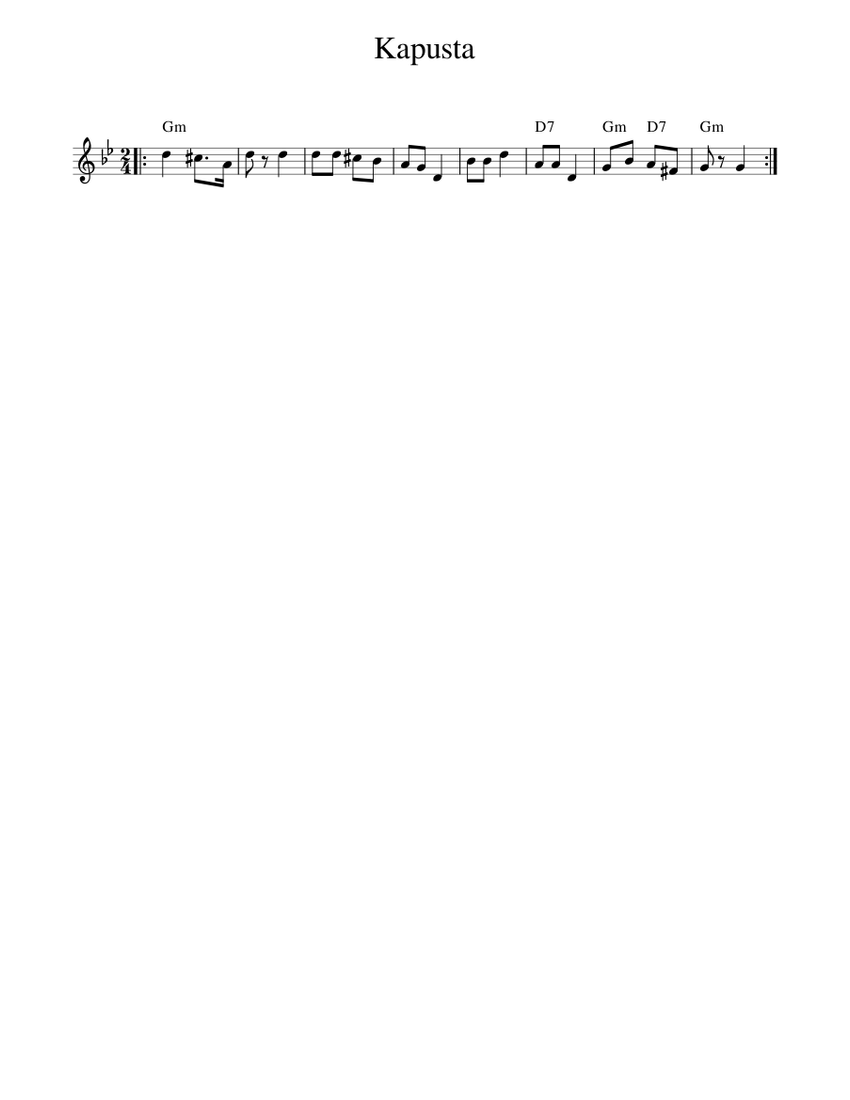 Kapusta Sheet music for Piano (Solo) Easy | Musescore.com