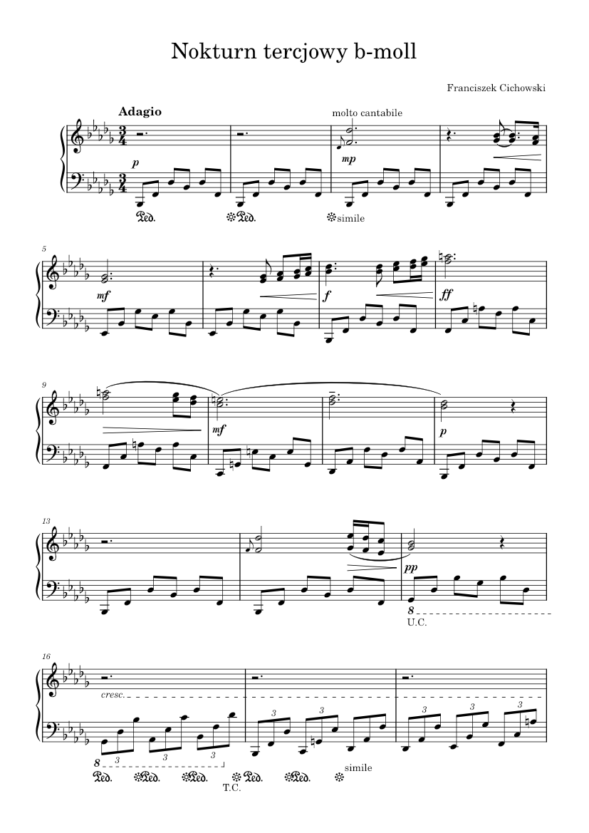 Nocturne in E minor, Op.72 No.1 – Frédéric Chopin Sheet Music for Piano (Solo) | MuseScore.com