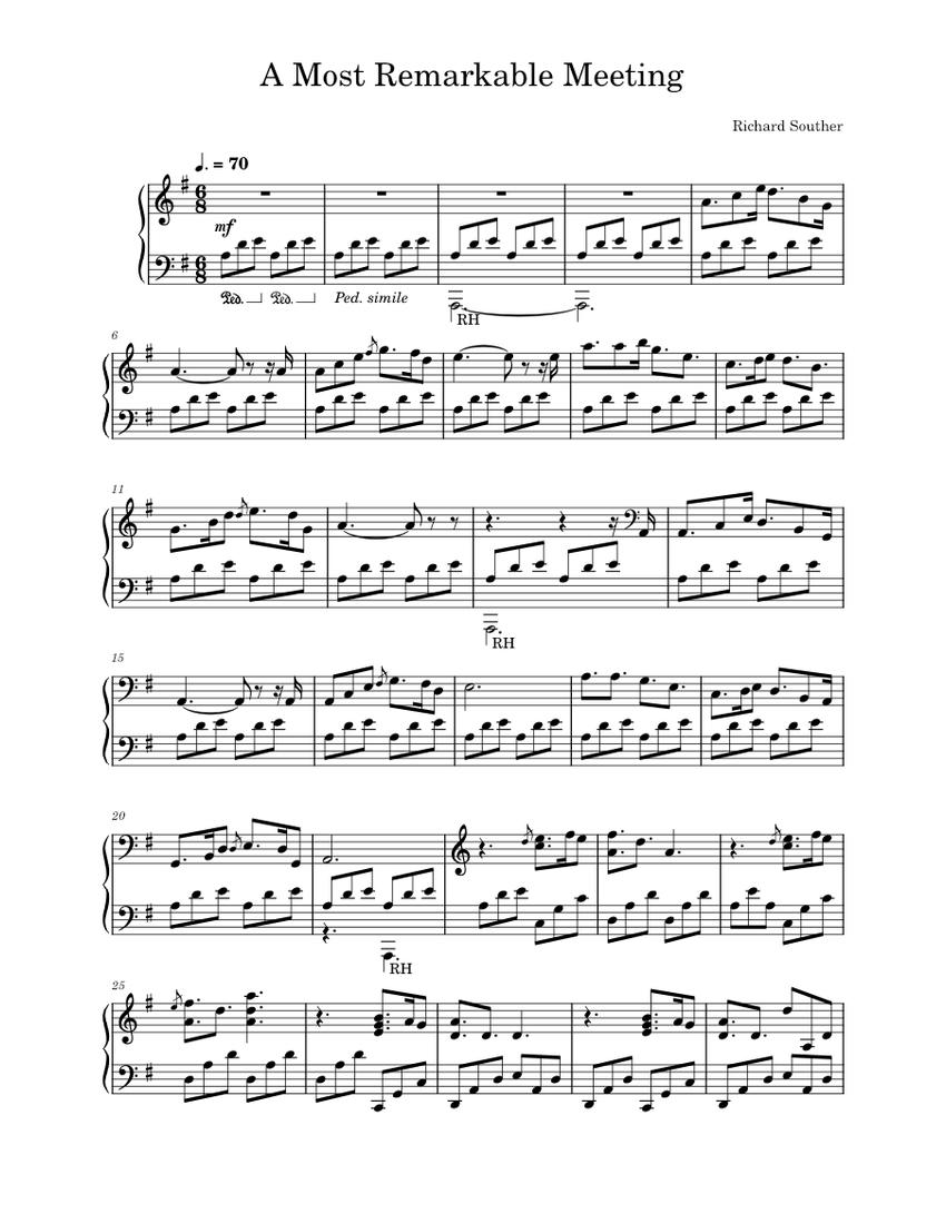 A Most Remarkable Meeting - piano tutorial