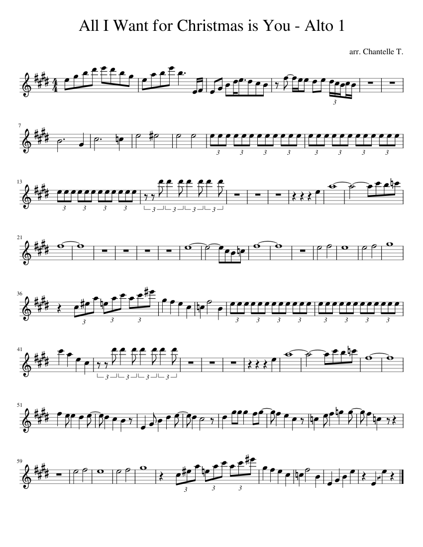 All I Want For Christmas Is You - Mariah Carey Sheet music for ...