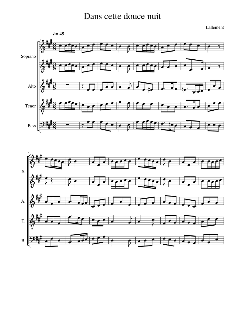 Canticorum jubilo tenor Sheet music for Bass guitar (Solo) | Musescore.com