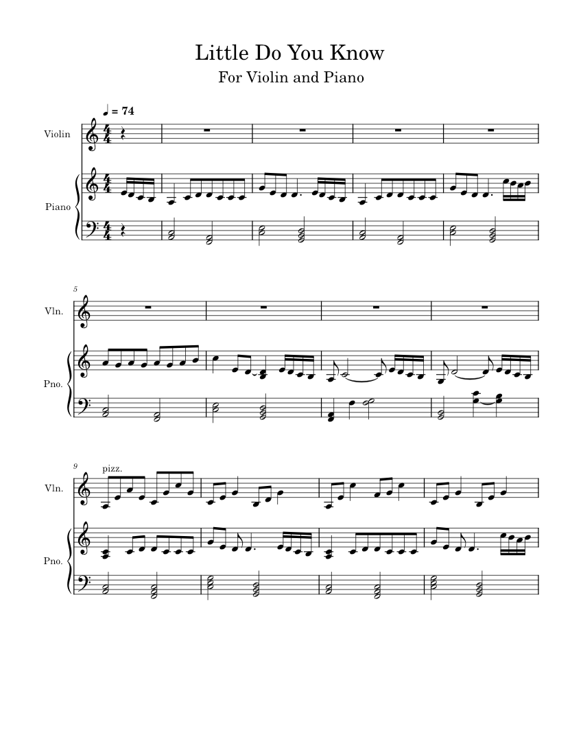 Little do you know – Alex & Sierra Little Do You Know Sheet music for ...