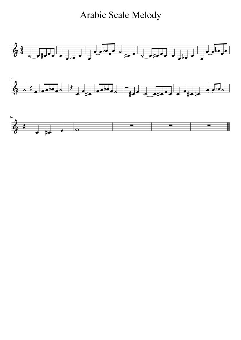Arabic Scale Sheet Music for Piano (Solo) easy | MuseScore.com