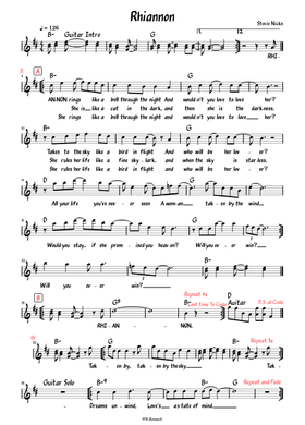 Rhiannon Guitar Chords