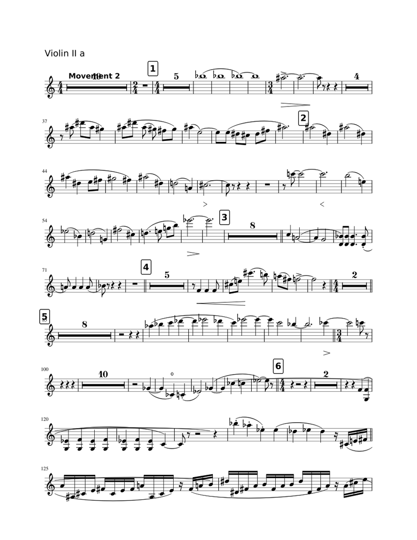 Holst - Mvmt 2 (Venus) - Violin 2 Sheet music for Violin (Solo ...