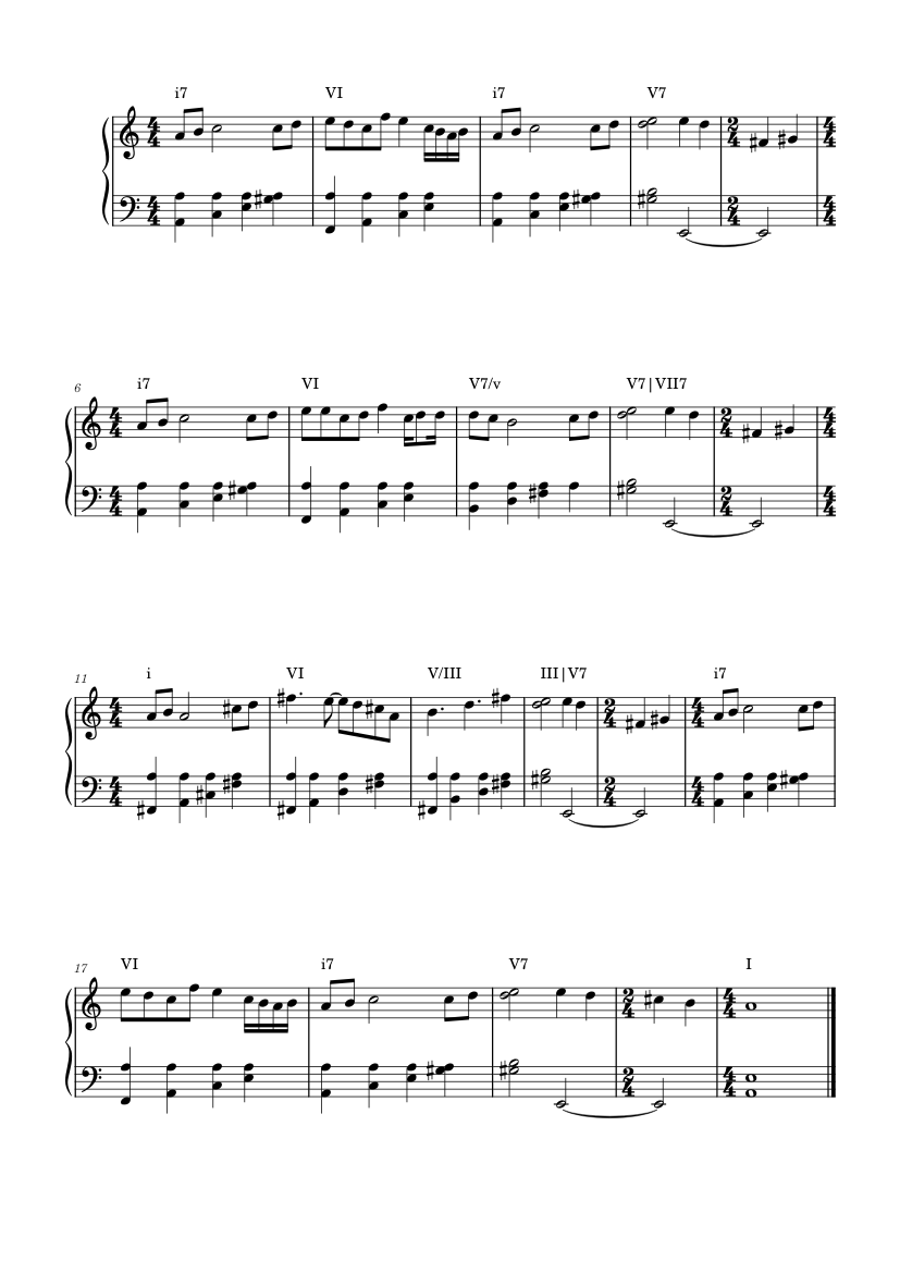 modulation practice Sheet music for Piano (Solo) Easy | Musescore.com