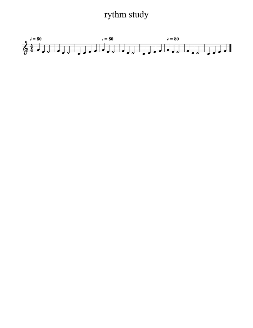 rythm_study Sheet music for Piano (Solo) | Musescore.com
