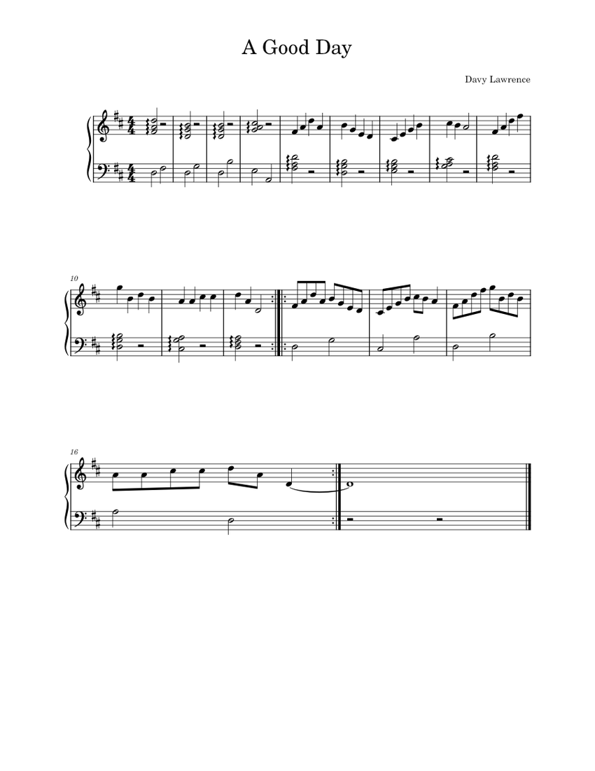 A Good Day - piano tutorial