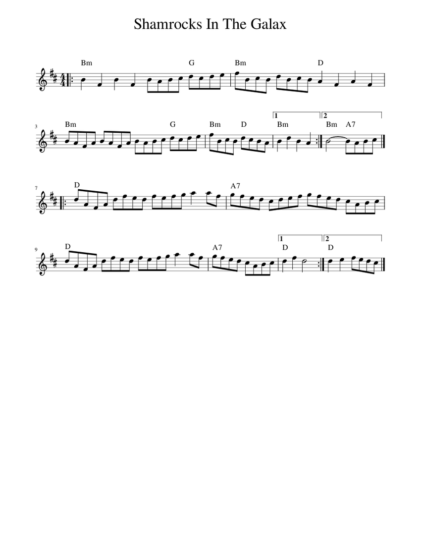 Shamrocks In The Galax Sheet music for Piano (Solo) Easy | Musescore.com